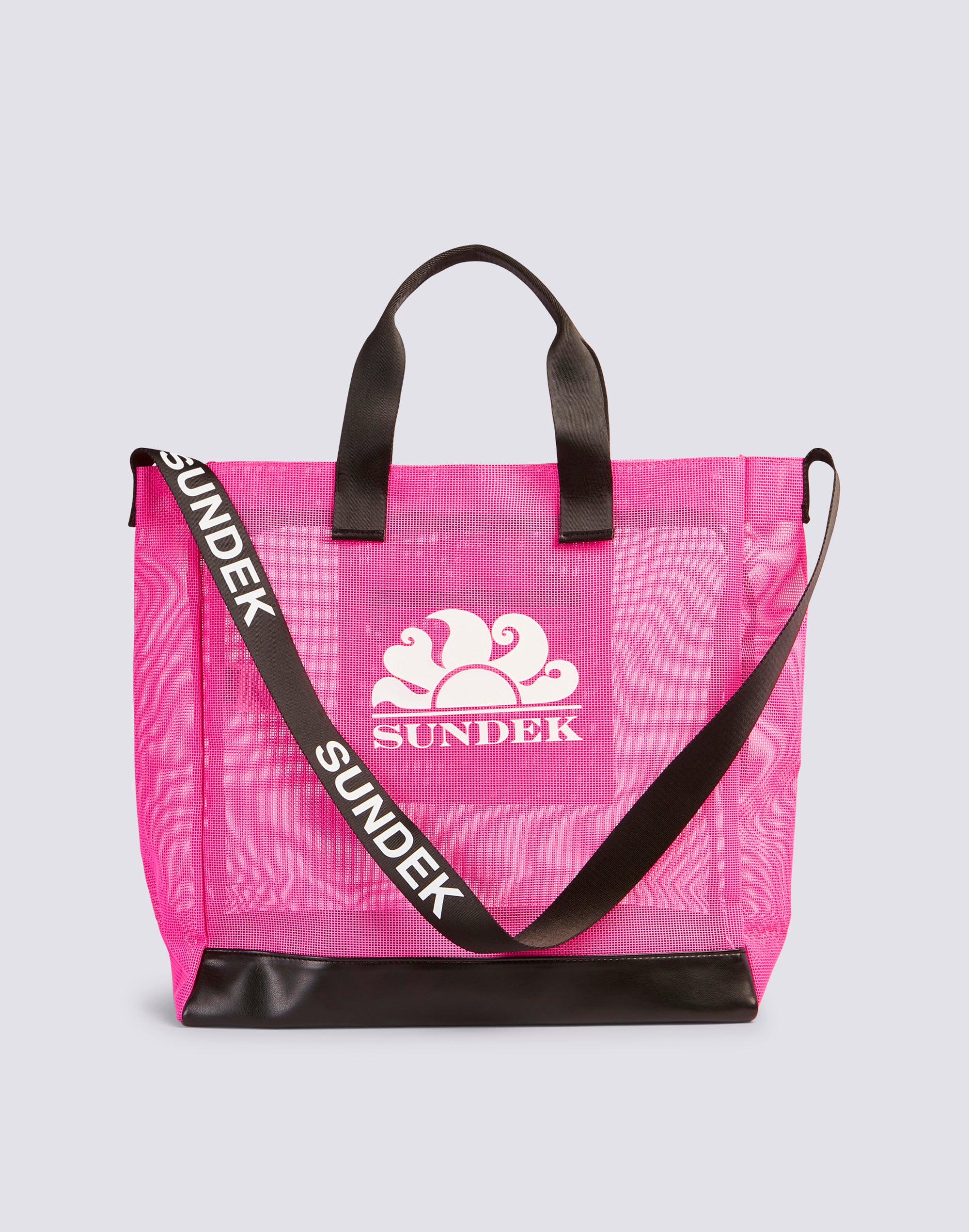 Sundek BORSA DA SPIAGGIA IN MESH CON LOGO aw828abp7300-a7001 – SUNDEK