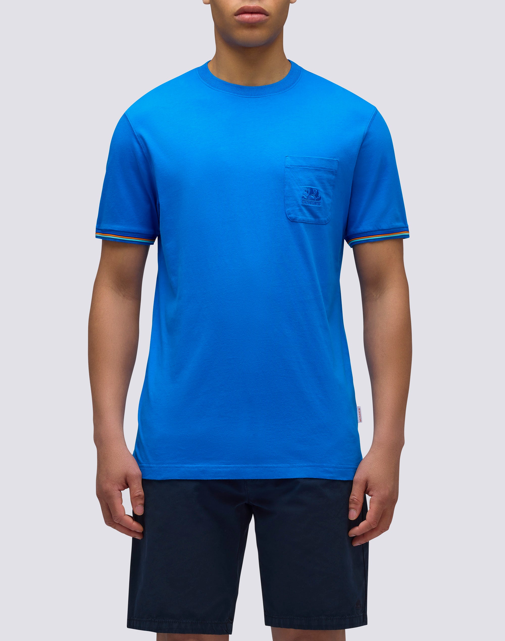 Sundek Finn crew neck t-shirt with pocket M775TEJ7800-A6601 – SUNDEK
