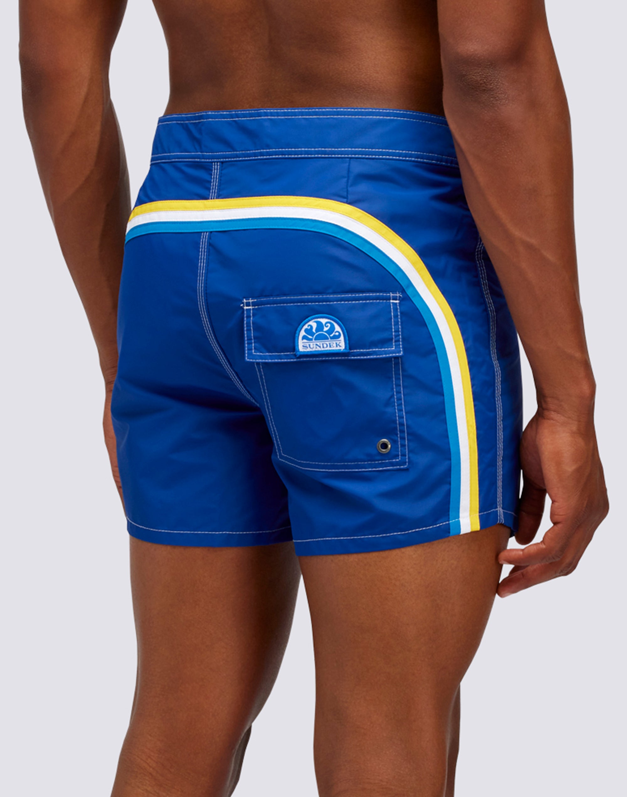 Sundek SHORT FIXED WAIST SWIMSUIT ICONIC TAFFETA m502bdta100-a1701 – SUNDEK