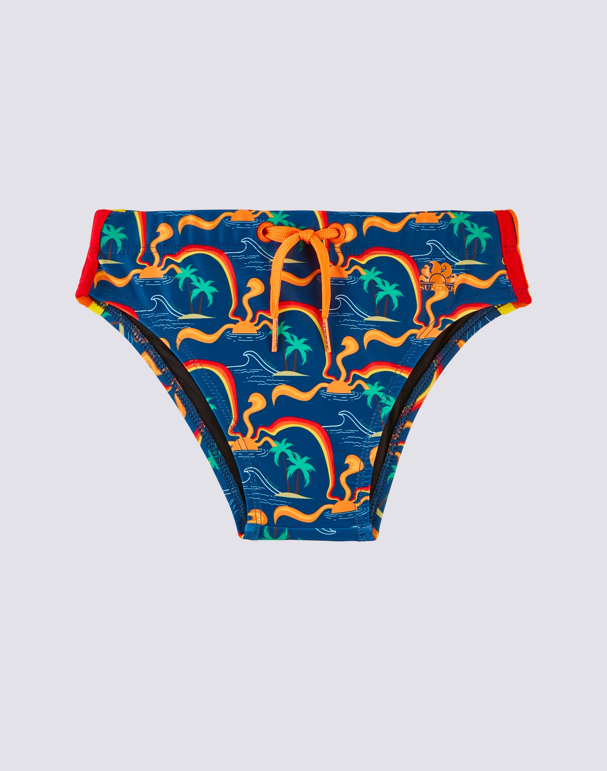 Sundek MINI DIWALTER SWIMMING BRIEF WITH RAINBOW SUNSHINE PRINT ...